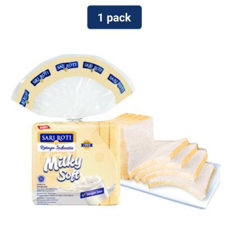 Jual sari roti tawar milky soft 360g | Shopee Indonesia