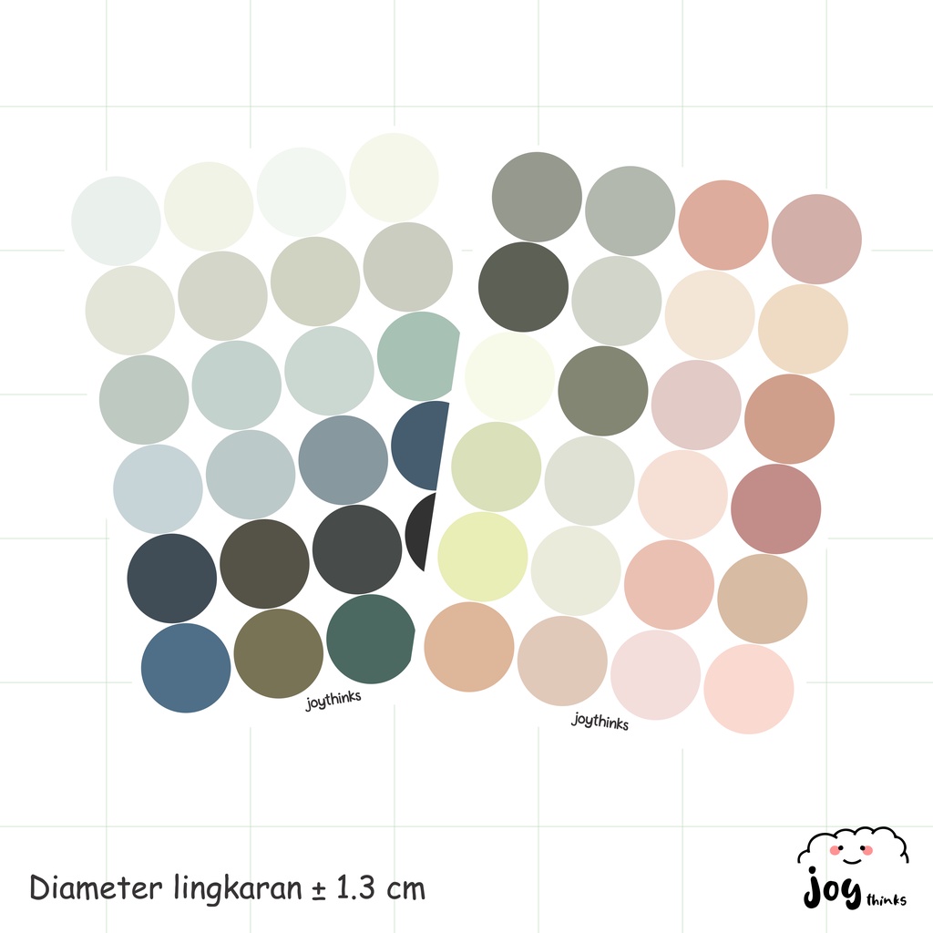 Jual [5] BASIC STICKER DOT DECO - STIKER BULAT POLOS (ISI 24) | Shopee ...
