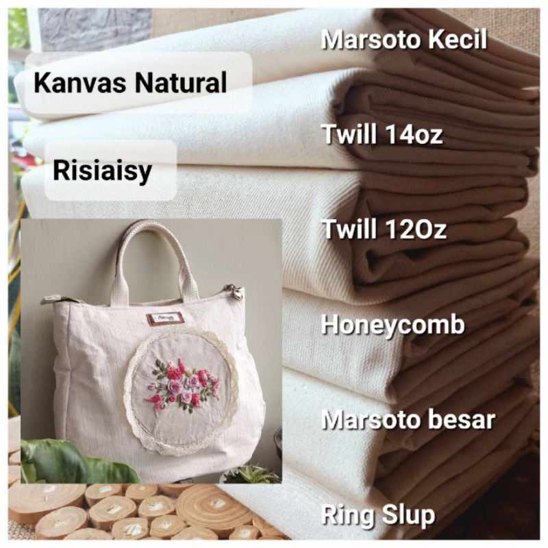 Jual Kain Kanvas Polos Natural Premium Bahan Craft Tas Sepatu I Canvas ...