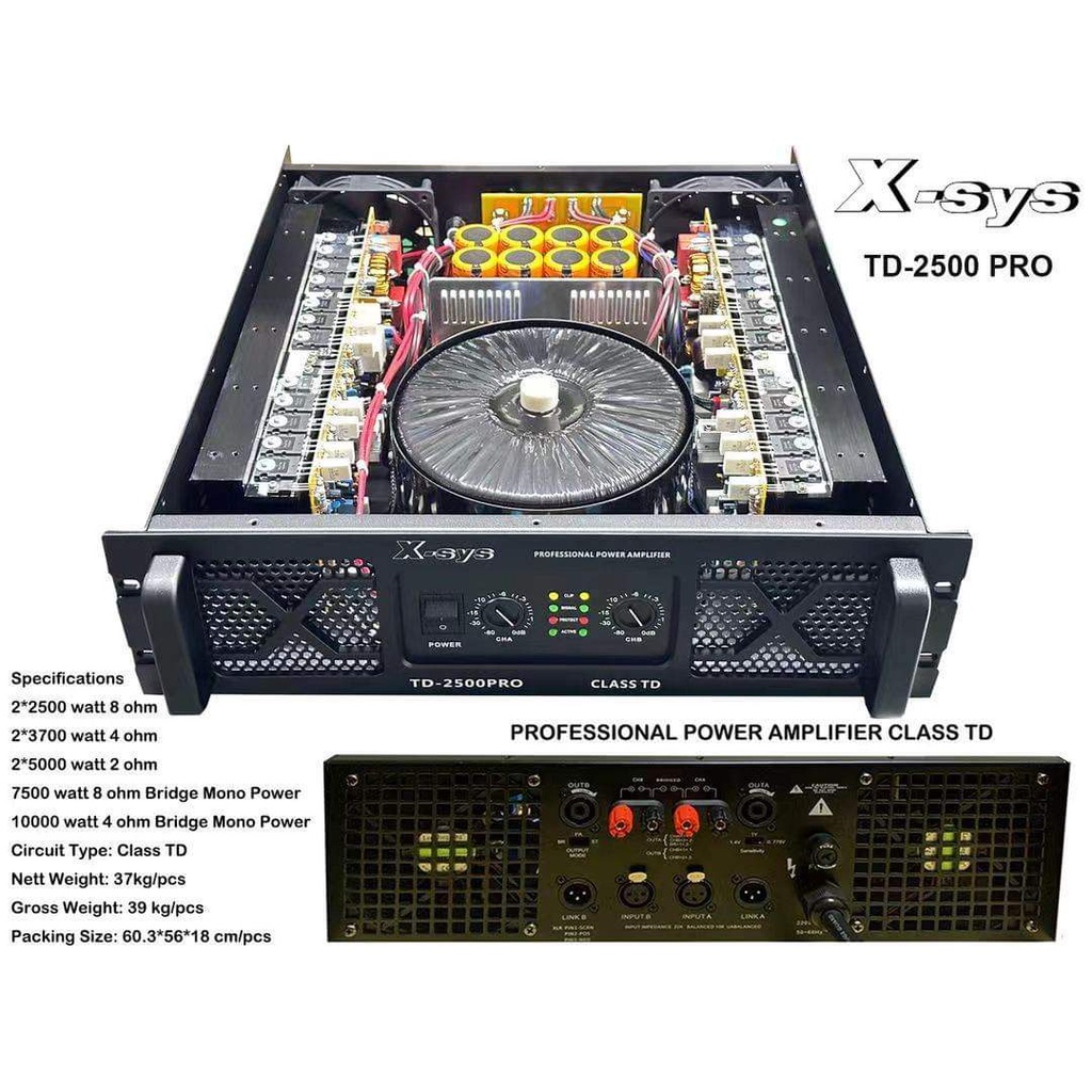 Jual X-Sys Power Amplifier TD 2500/TD-2500/TD2500 PRO Power Amplifier ...