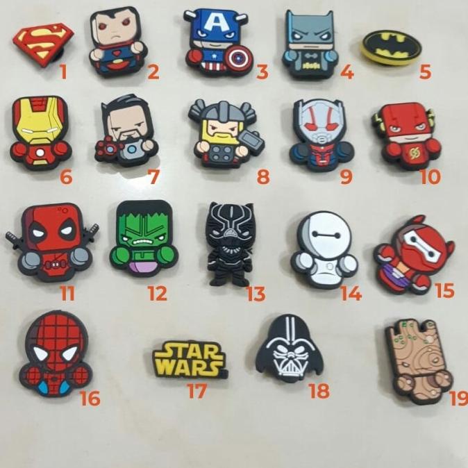 Jual 4 pcs jibbitz (pin / hiasan crocs) Superheroes2 | Shopee Indonesia