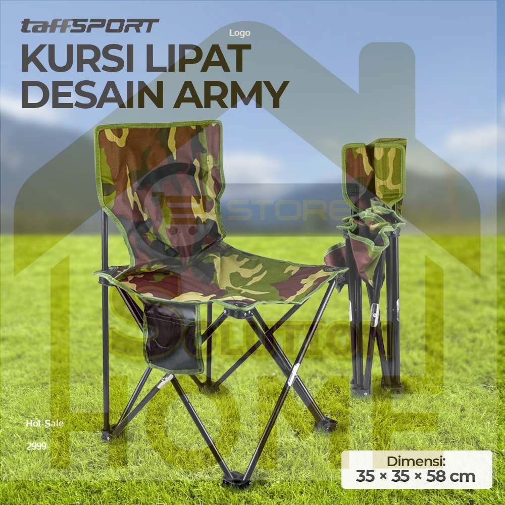 Jual HSS TOOLS - TaffSPORT Kursi Lipat Kotak Desain Army - S1017 ...