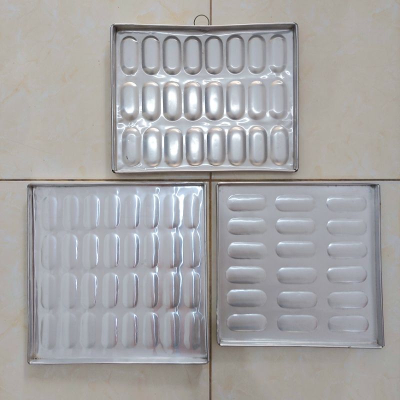 Jual Cetakan Kue Lidah Kucing 18 24 32 Lubang Cetak Aluminium - Dapur ...