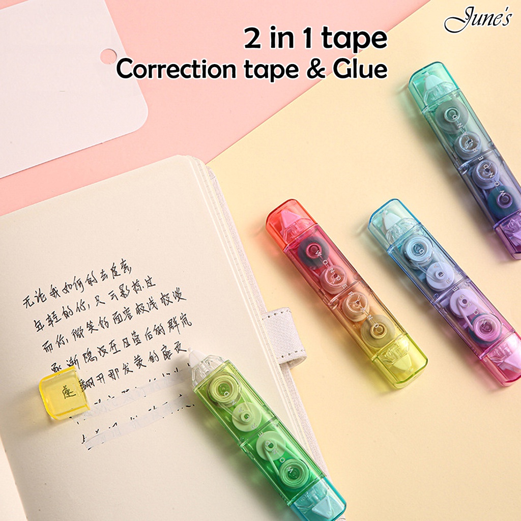 Jual 2in1 Correction Tape Double Side Gradasi Model Tip Ex Glue tape ...