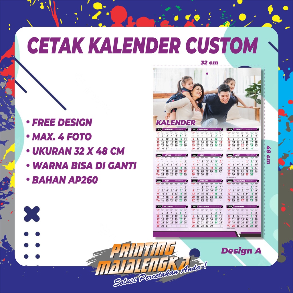Jual KALENDER CUSTOM FREE DESIGN/TANPA MINIMUM ORDER | Shopee Indonesia