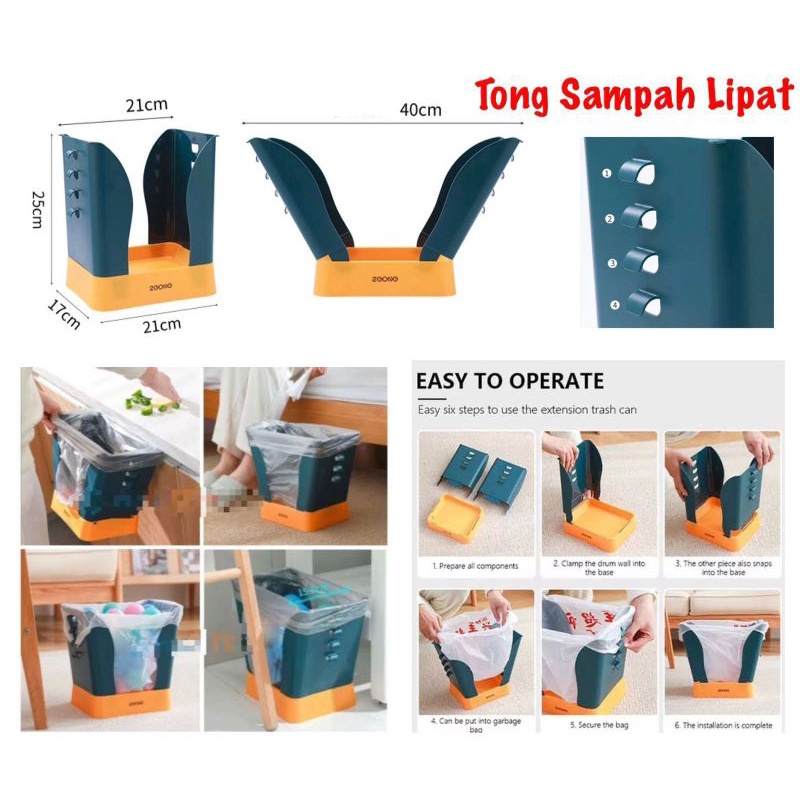 Jual Tong Sampah Lipat Tempat Sampah Kresek Plastik Sampah Tong Sampah ...
