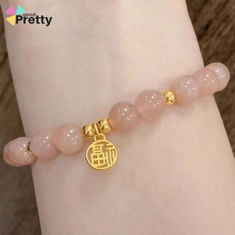 Jual Gelang Kristal Strawberry Bentuk Bulat Warna Pink Untuk Wanita ...