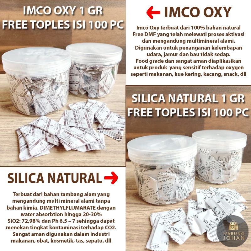 Jual SILICA NATURAL 1 GR / IMCO OXY 1GR ISI 100 PC FREE TOPLES | Shopee Indonesia