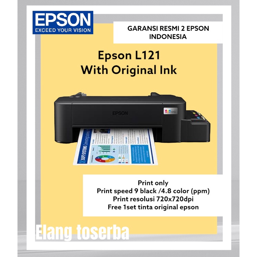 Jual Printer epson L121 "new" pengganti epson L120. garansi resmi epson. | Shopee Indonesia