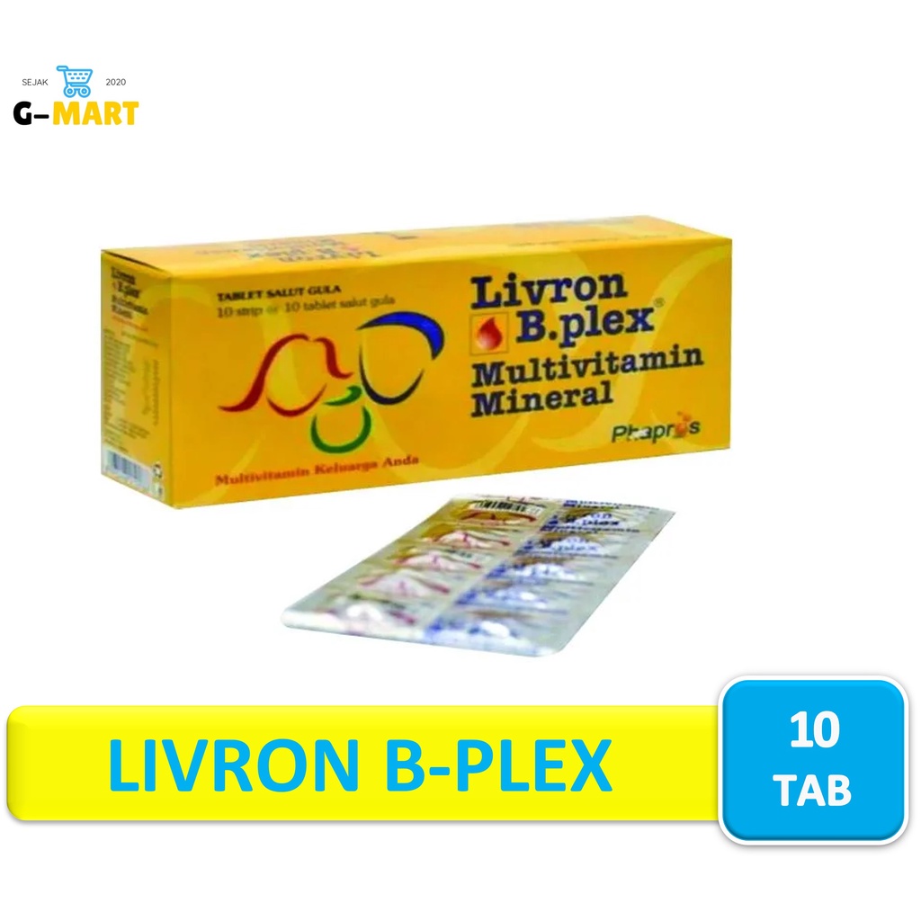 Jual Livron B-Plex Multivitamin [ Strip / 10 Tablet ] | Shopee Indonesia