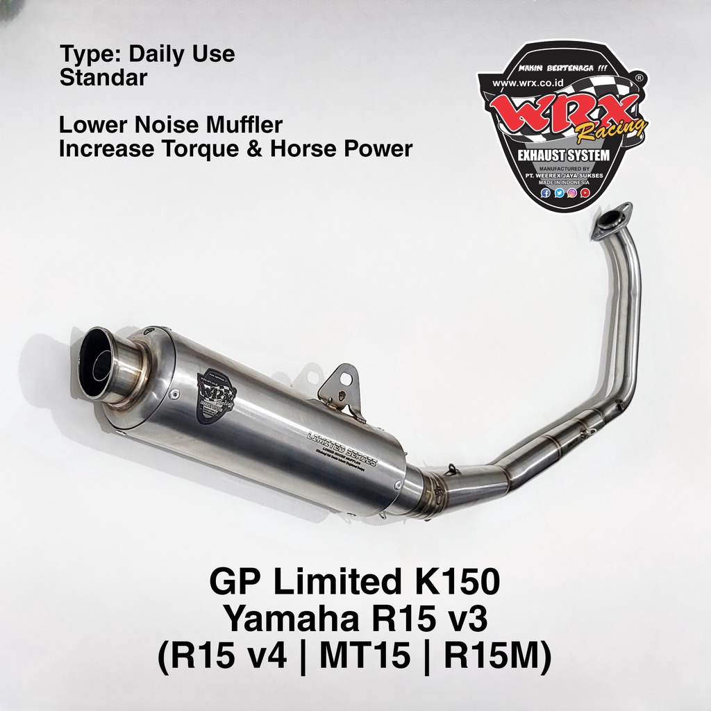 Jual Knalpot WRX GP Limited K150 R15 v3 | Shopee Indonesia