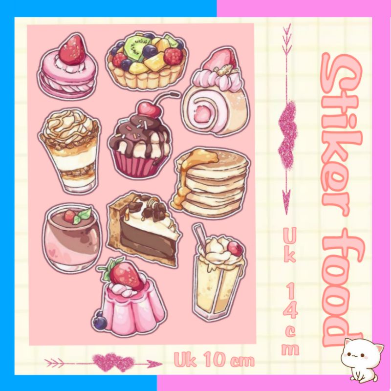 Jual stiker food / stiker aesthetic | Shopee Indonesia