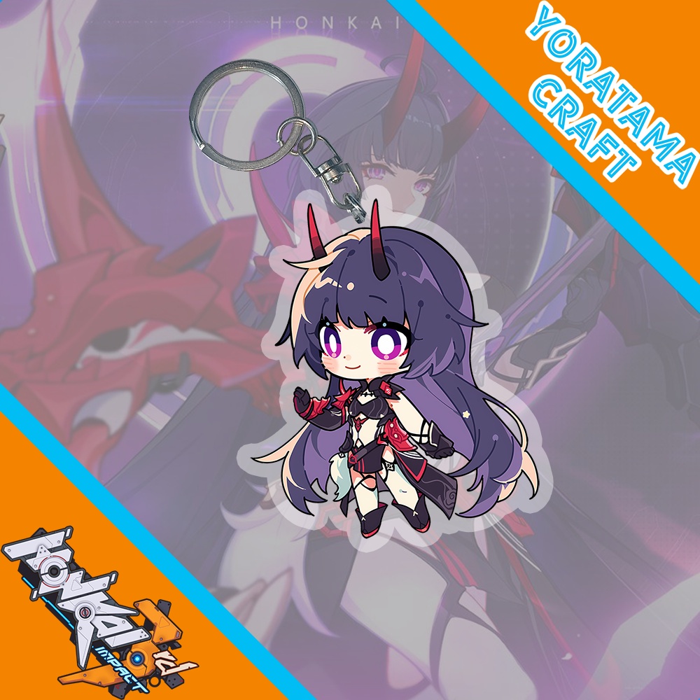 Jual Gantungan Kunci Mei HoT Honkai Impact HI3, Keychain Anime Game ...