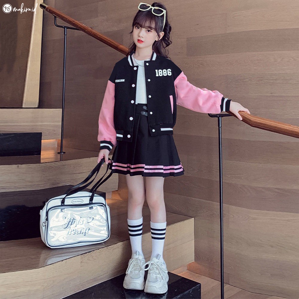 Jual Jaket Anak Terbaru Laki Laki Perempuan Model Varsity 1886 Usia 1 2 ...