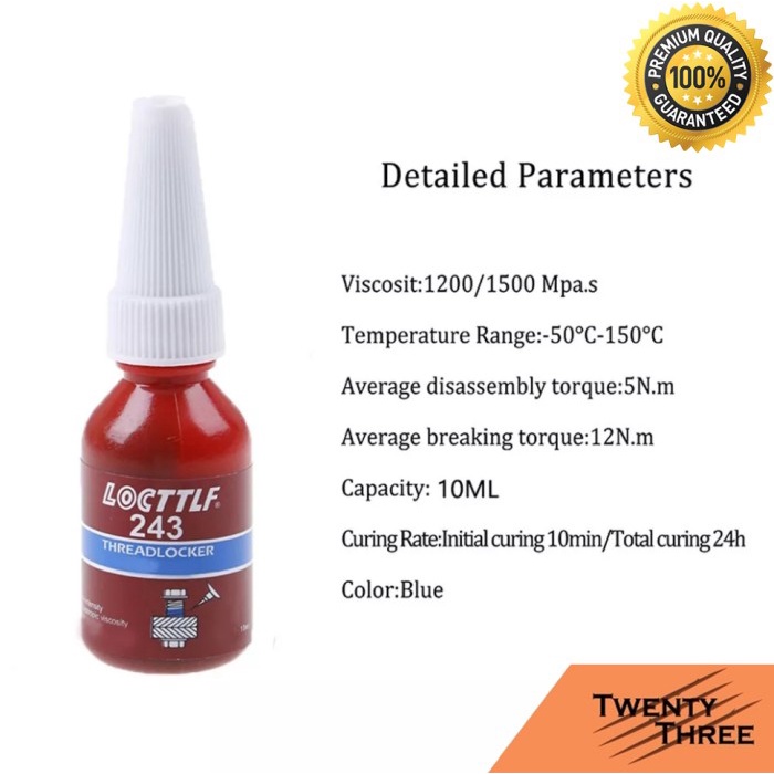 Jual Loctite 243 Threadlocker Lem Baut 10 Ml Thread Locker Henkel Original | Shopee Indonesia