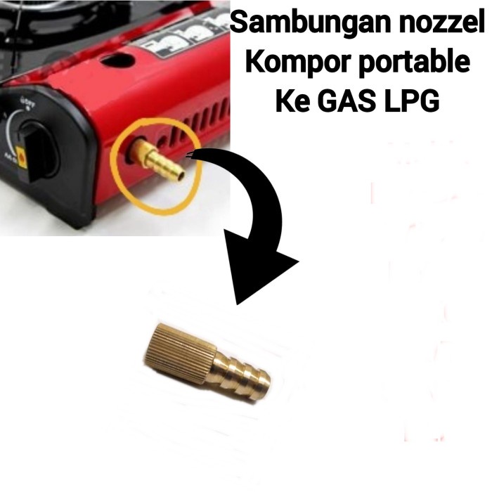 Jual Adaptor Kompor Gas Portable ke Gas LPG / Nozzle Kompor Gas kaleng ...