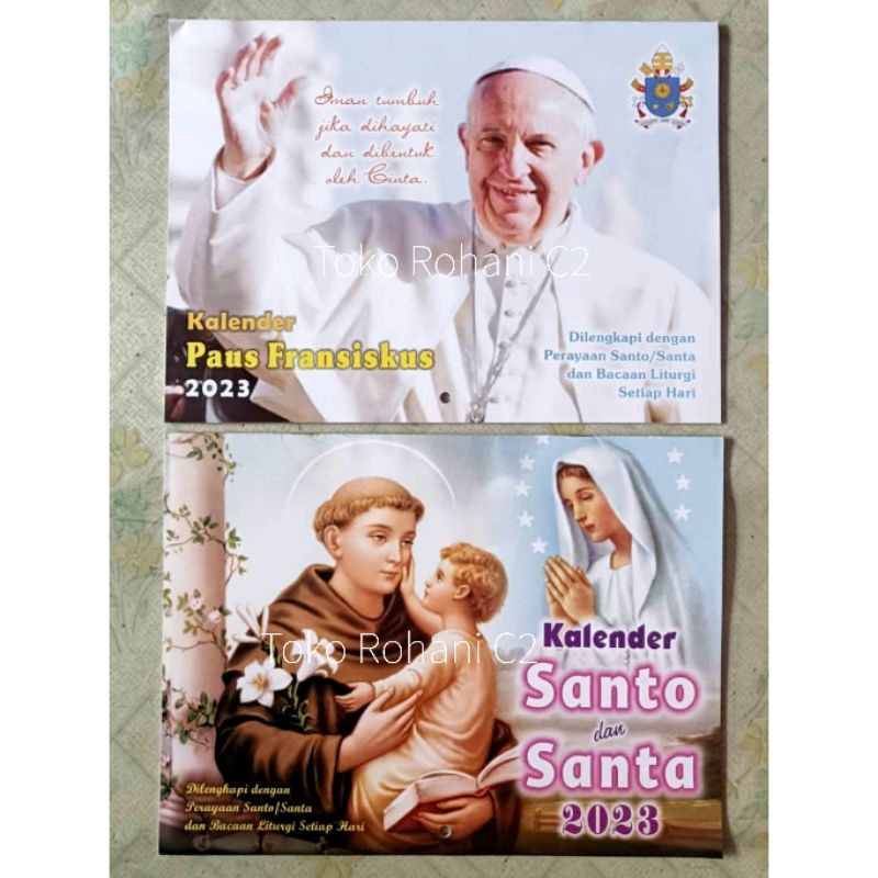 Jual Kalender Liturgi Santo dan Santa 2023 - Kalender Liturgi 2023 - Kalender Santo Santa ...