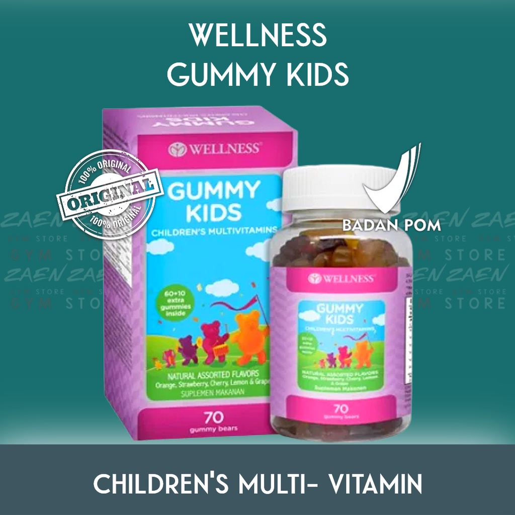 Jual Wellness Gummy Kids Multivitamin 70 Gummy Bears BPOM | Shopee ...