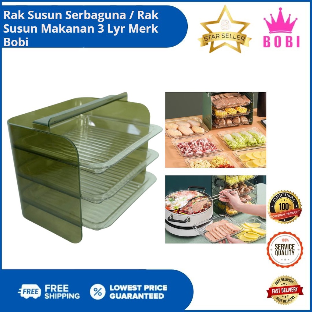 Jual BOBI - Rak Susun Serbaguna Praktis / Rak Dapur Daging atau Sayur ...