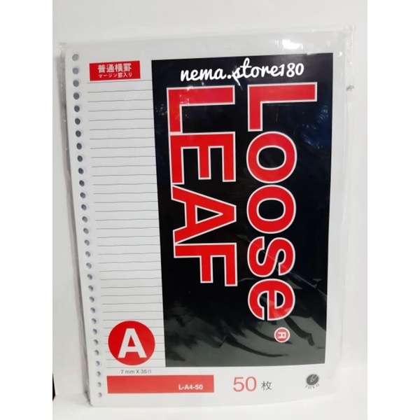 Jual LOOSE LEAF A4 ISI 50 LEMBAR GARIS MERK TOYO/REFILL BINDER NOTE A4 | Shopee Indonesia