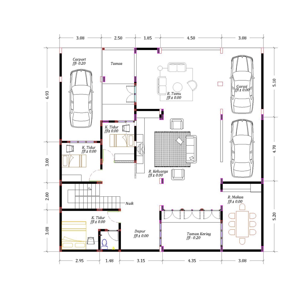 Jual Jasa GambarDesain Denah Rumah /kantor/hotel/kafe/pabrik/kost ...