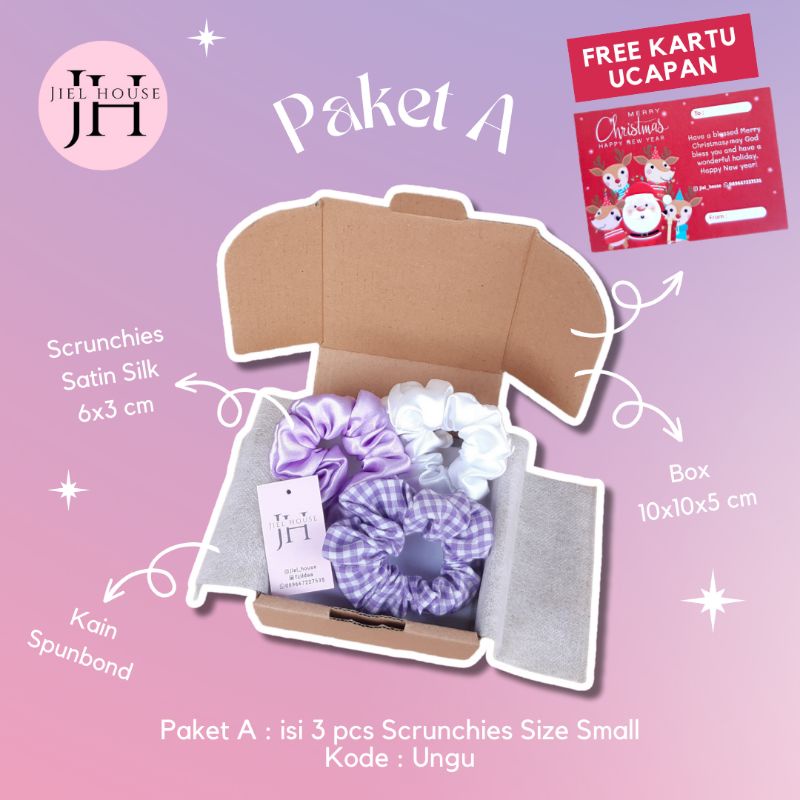 Jual Gift Box Scrunchie Kado Hampers idul fitri ramadhan kunciran ikat ...