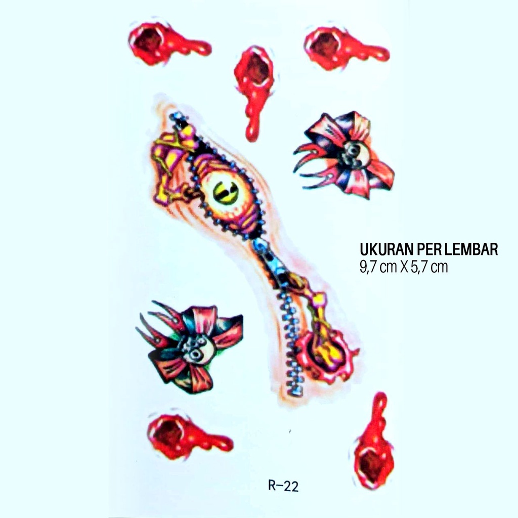 Jual Tatto tattoo luka lebam temporer temporary wanita pria dada jari ...