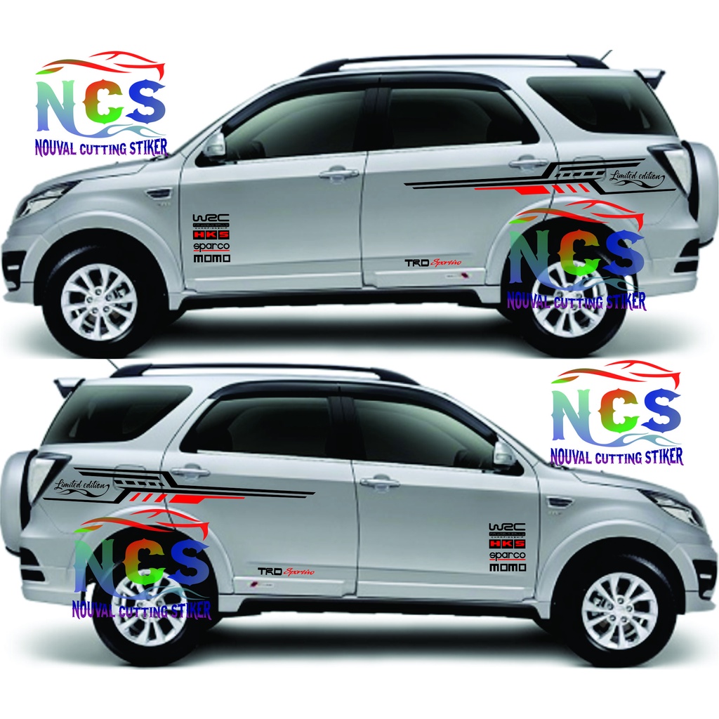 Jual Sticker stiker mobil terios striping sticker daihatsu all new ...