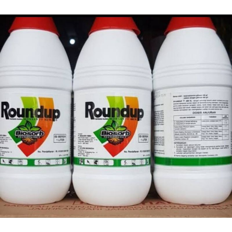 Jual Round up kemasan 1 liter herbisida sistemik sampai akar | Shopee ...