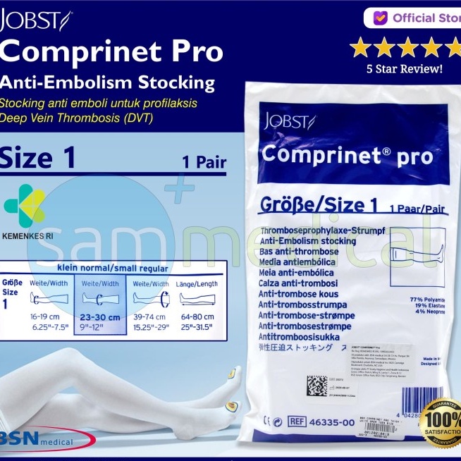 Jual BSN Jobst Comprinet Pro Anti Emboli Stocking Paha Open Toe No 1 ...