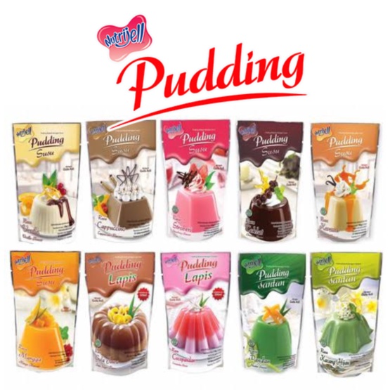 Jual Nutrijell Nutrijel Puding Susu Powder Rasa Buah Serbuk all varian ...