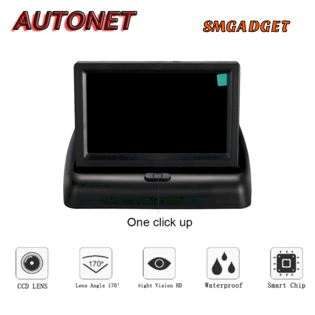 Jual AUTONET Monitor Parkir Mobil Foldable Rear View TFT LCD 4.3 Inch ...