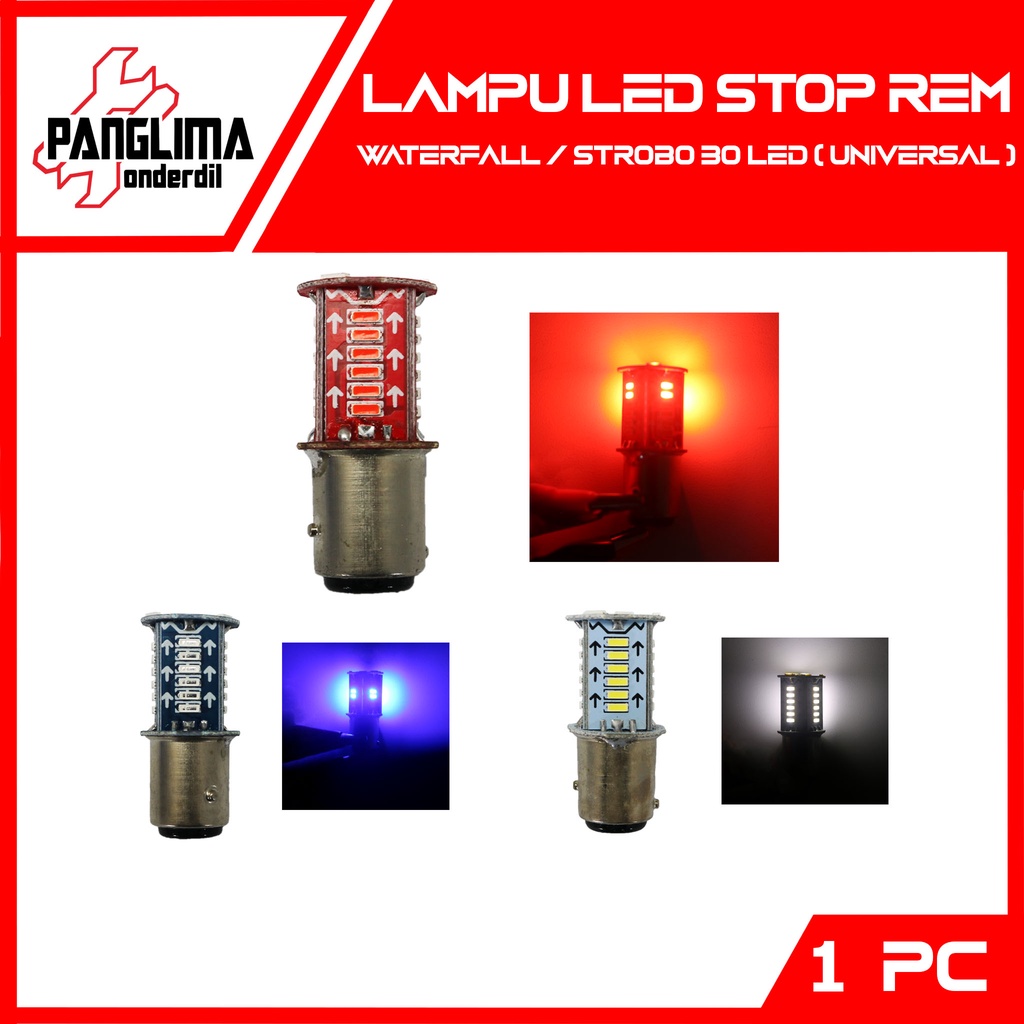 Jual Lampu Stop Rem LED 30 Mata Running Waterfall-Strobo Belakang-Stop Rem-Stoplamp-lamp Brake ...