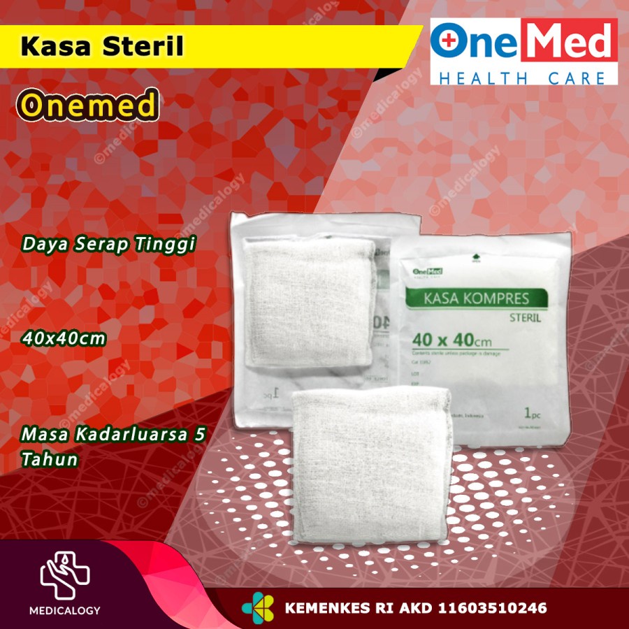 Jual Kasa Kompres Steril 40 x 40 cm OneMed | Shopee Indonesia