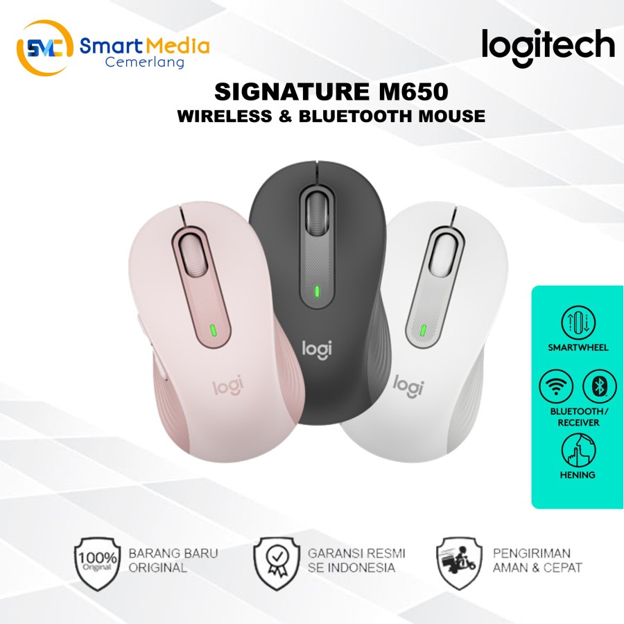 Jual Logitech Signature M650 Mouse Wireless Bluetooth Silent | Shopee ...