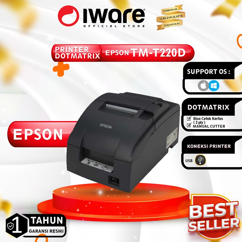 Jual PRINTER KASIR EPSON TMU 220D DOT MATIX PRINTER POS TM-U220D ...