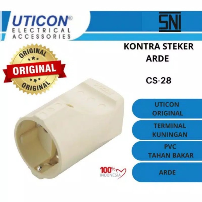 Jual UTICON CS-28 CONTRA STEKER ARDE CS28 KONTRA COLOKAN LISTRIK FEMALE ...