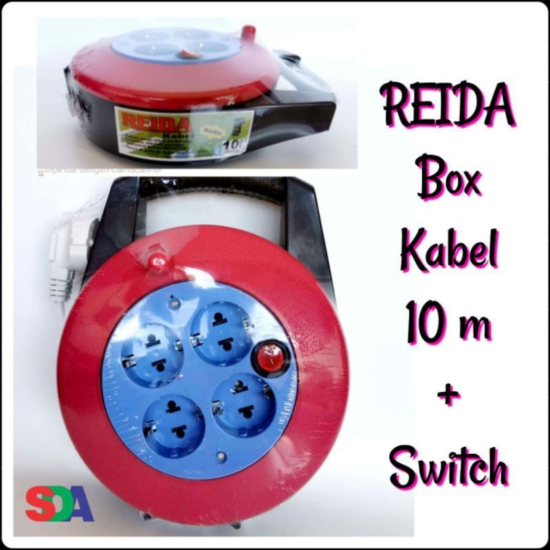 Jual kabel roll 10 meter + saklar on-off merk reida / box kabel 4 ...