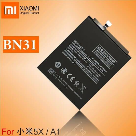Jual BATTERY BATERAI XIAOMI MI5X MI A1 NOTE 5A 5A PRIME BN31 ORIGINAL ...