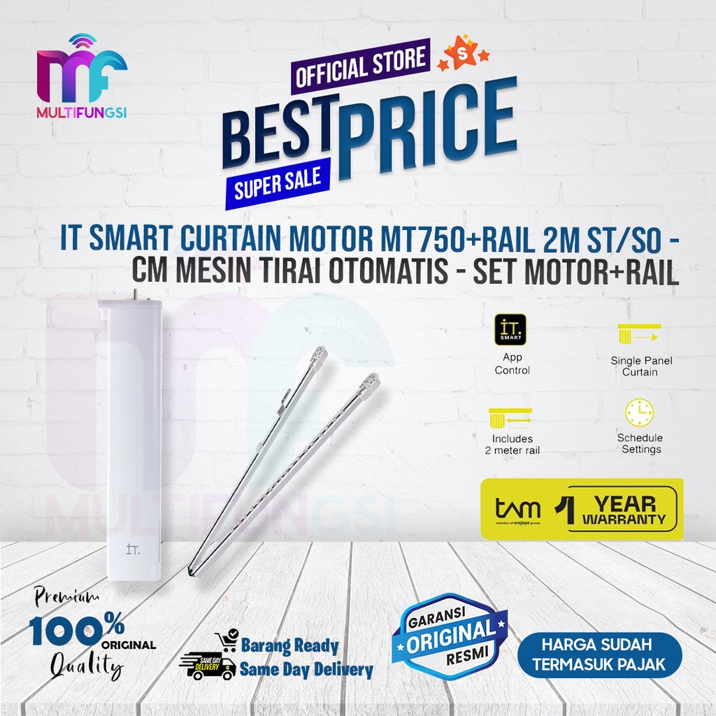 Jual IT Smart Curtain Motor MT750+Rail 2M ST/SO - CM Mesin Tirai ...