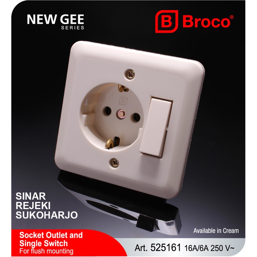 Jual Broco Saklar Engkel + Stop Kontak Kombinasi New Gee IB / Inbow ...