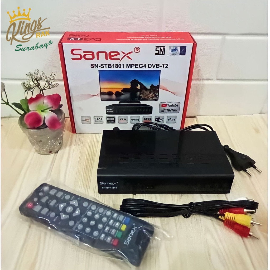 Jual Set Top Box Sanex SN-STB1801 DVB-T2/Receiver Tv Digital STB DVB-T2 ...