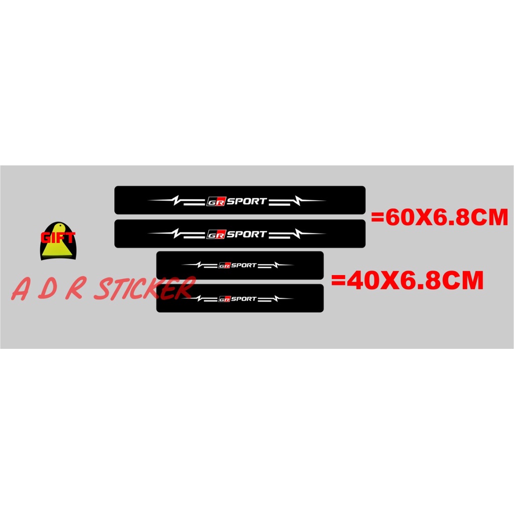 Jual SILLPLATE STICKER KARBON 3D GR SPORT YARIS AGYA FORTUNER VELOZ ...