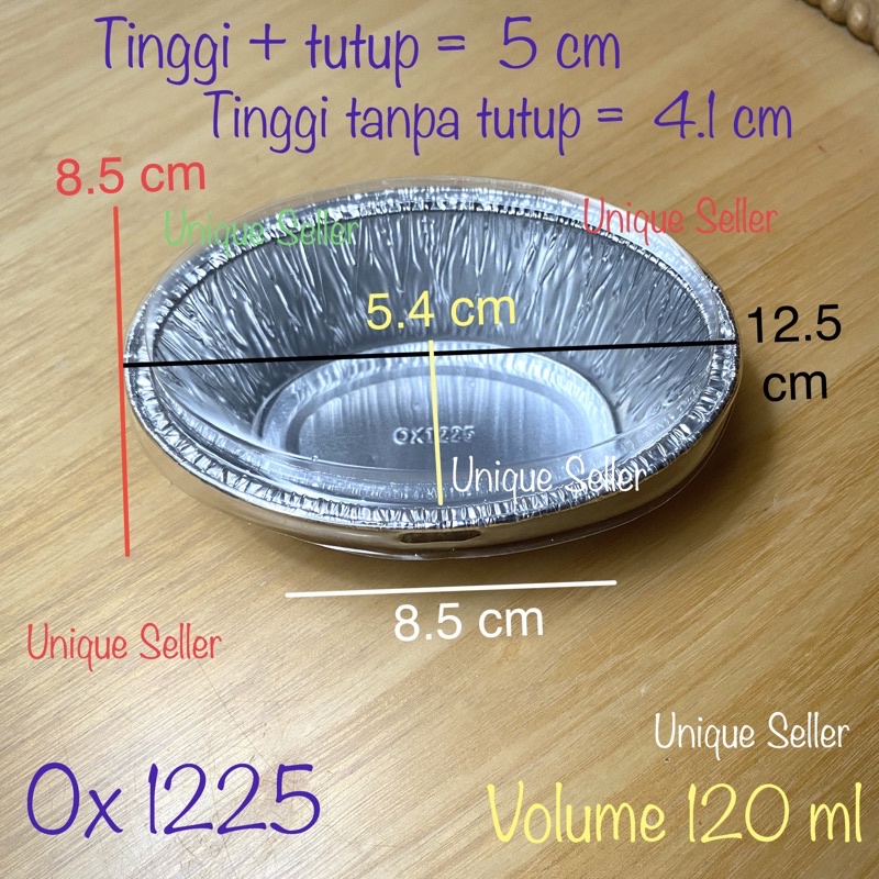 Jual Aluminium Foil Cup Oval OX 1225 + Tutup Mika Bestfresh / Alufoil Tray Oval OX 1225 Best ...