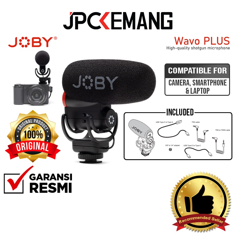 Jual Joby Wavo PLUS On-Camera Shotgun Microphone Vlogging Mic Garansi ...