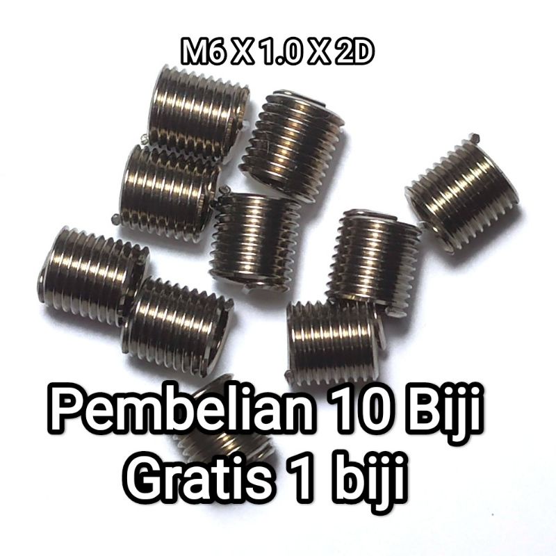 Jual Recoil 2D Baut kunci 10 Ukuran M6X1.0 2D M6*1*2D Helicoil Thread ...