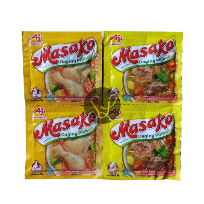 Jual Masako Renceng Isi 12pc Sachet Rasa Ayam dan Sapi Masako Kaldu ...