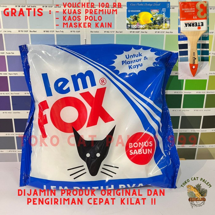 Jual LEM FOX PUTIH SACHET 350 GR / LEM PUTIH FOX 350 GR / LEM SERBAGUNA ...
