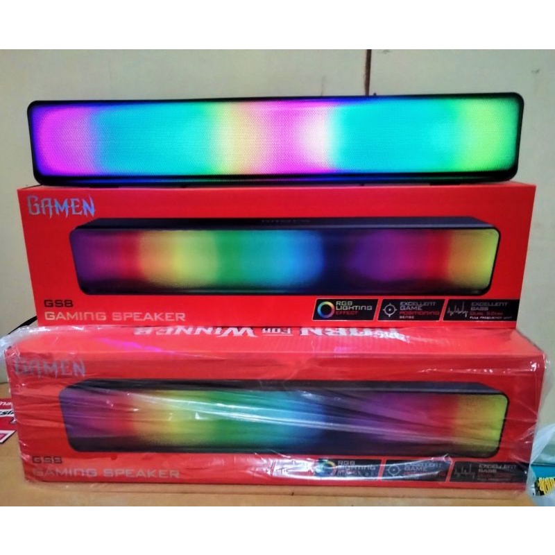 Jual GAMEN GS8 Speaker Gaming Soundbar With RGB Light | Shopee Indonesia