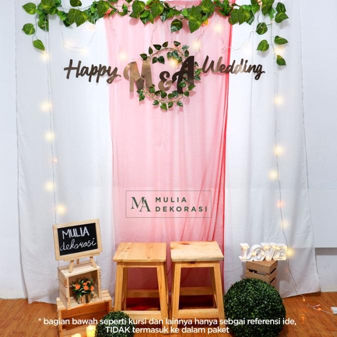 Jual [BISA COD] Paket Dekorasi Tunangan Backdrop Nikahan PhotoBooth DIY ...